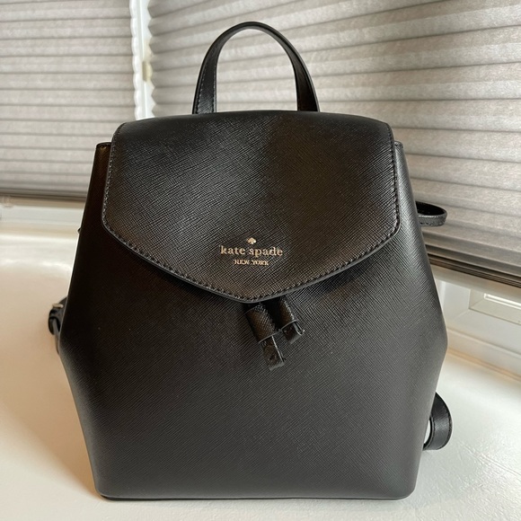 kate spade | Bags | Kate Spade 0 Leather Lizzie Black Medium Flap ...